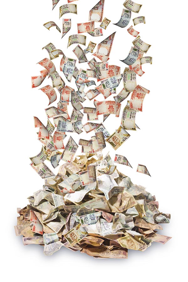 Indian Money Flying Png