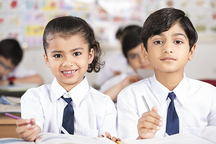 Indian Children Friend School Student Classroom Book Study