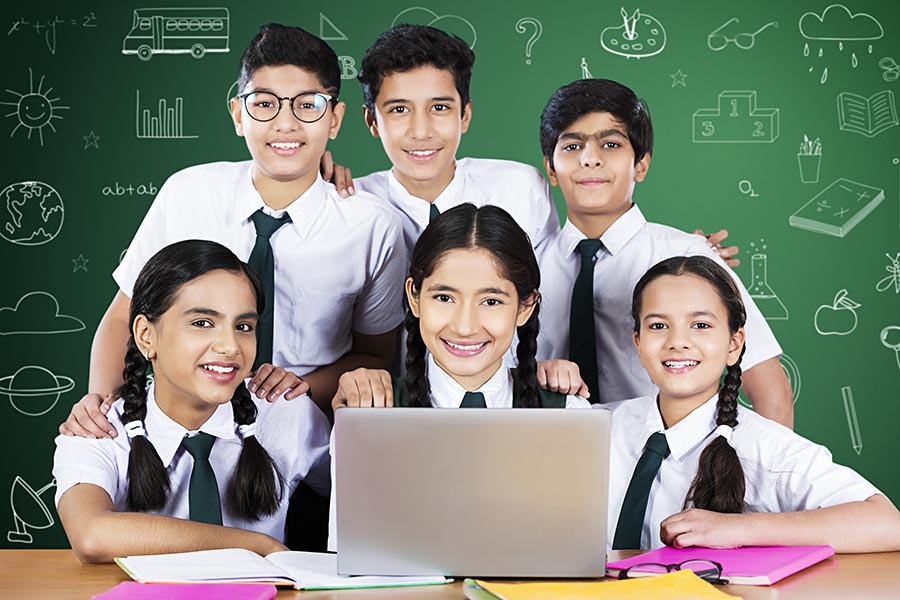 Indian High School Students In Classroom