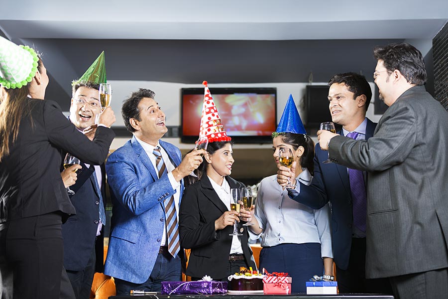 Indian Group business Partners Their Coleague birthday Enjoy party ...