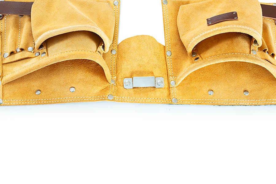 Empty Leather Tool Belt Close-up Nobody